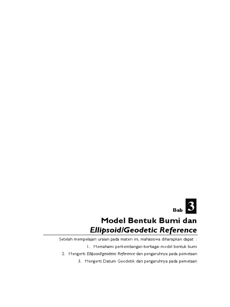 Model Bumi dan Ellipsoid Geodetik | PDF