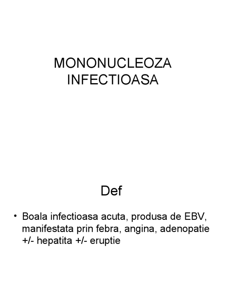 Mononucleoza Infectioasa | PDF