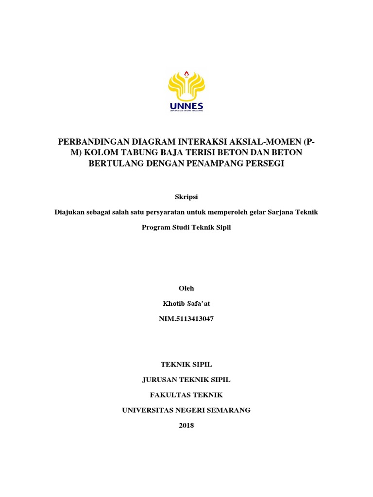 Perbandingan Diagram Interaksi P-M Kolom Tabung Baja Terisi Beton Dan ...