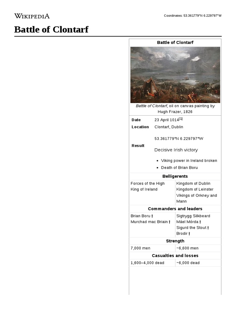 Battle of Clontarf | PDF | British Isles | Viking Age