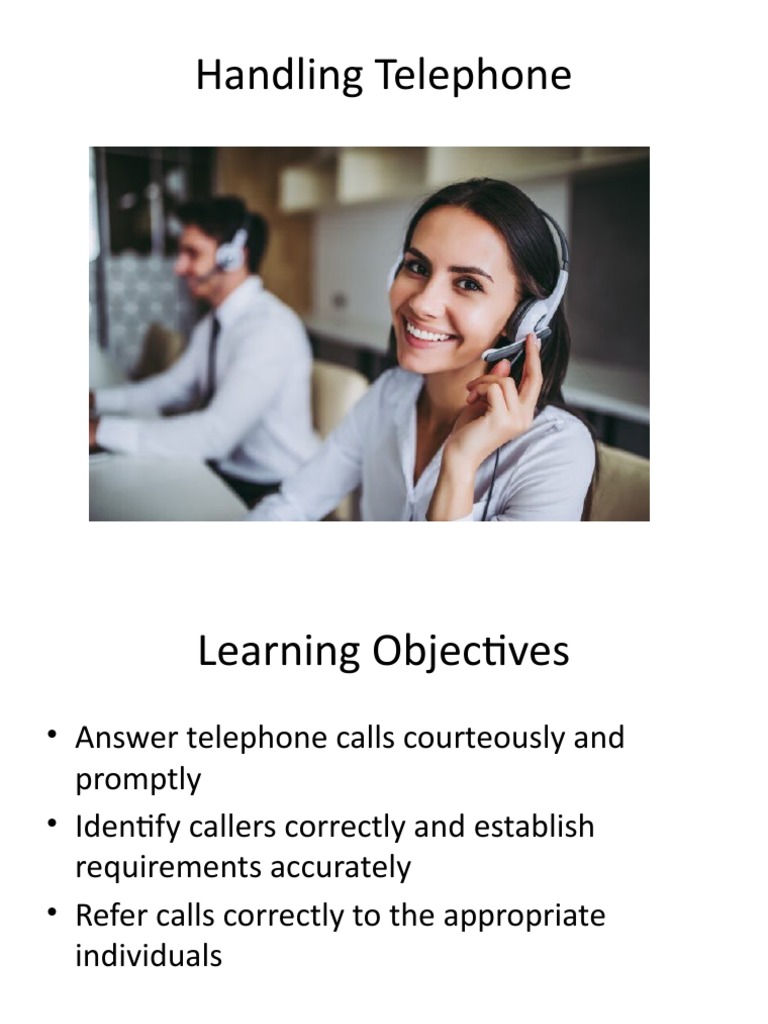 Handling Telephone | PDF | Telephone Call | Telephone