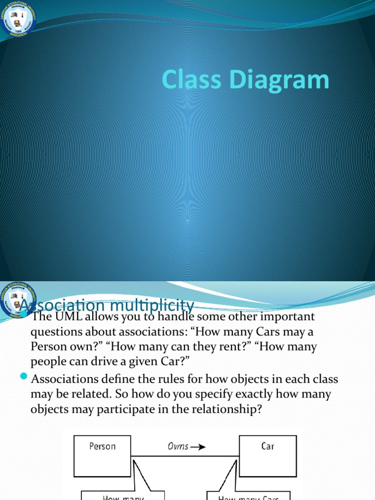 Lecture 4a ClassDiagram | PDF | Areas Of Computer Science | Software ...