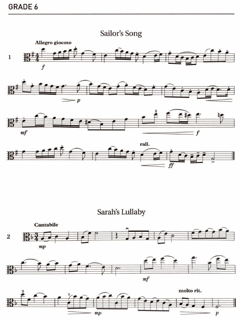 ABRSM Sight Reading Viola 6 PDF | PDF