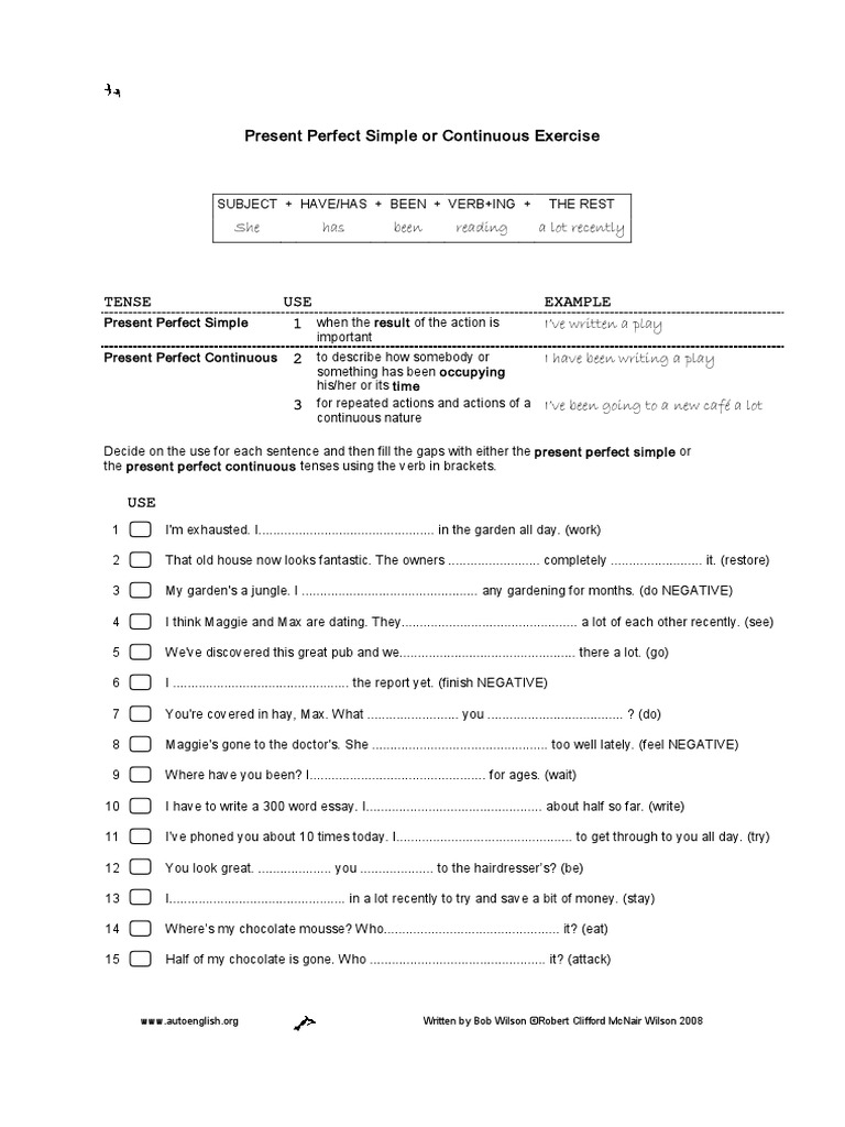Present Perfect Vs Present Perfect Continuous | PDF | Linguistic Typology | Linguistic Morphology