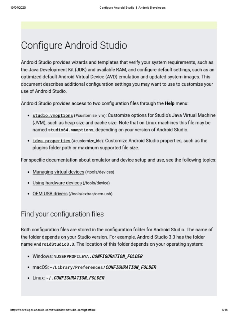 Configure Android Studio - Android Developers | PDF | Proxy Server ...