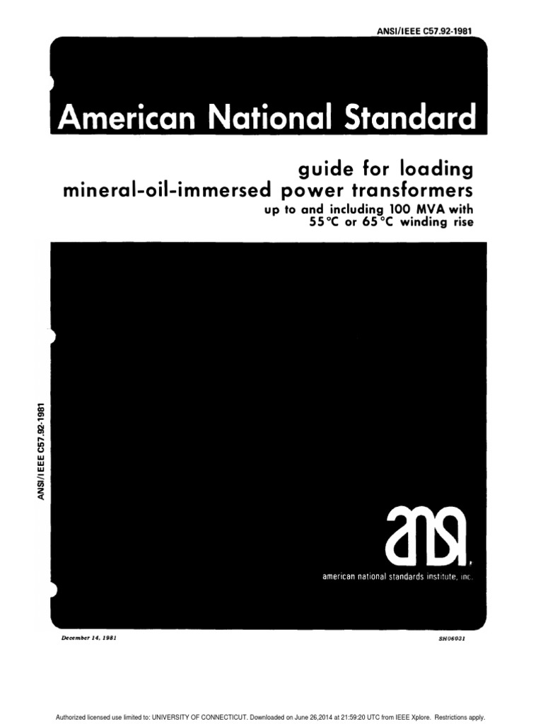 Guide For Loading Mineral-Oil-Immersed Power Transformers | PDF | Life ...