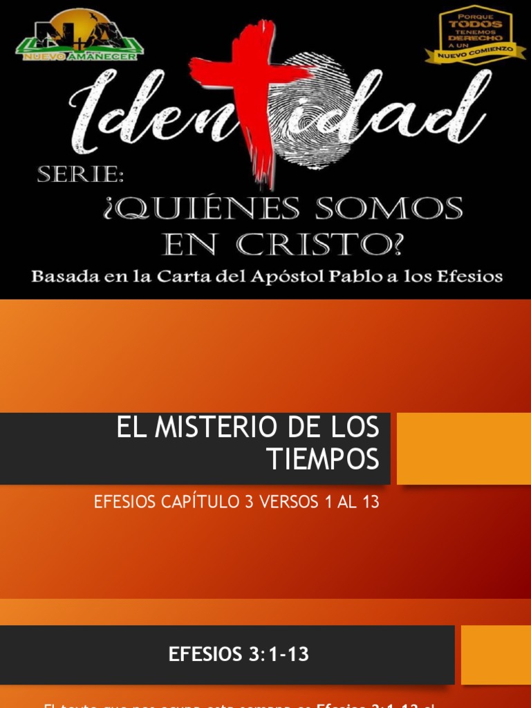 Efesios 3. 1-13. Presentación PP | PDF | Epístola a los efesios | Pablo el apóstol