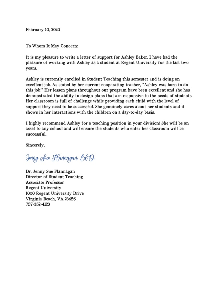 Reference Letter - J | PDF