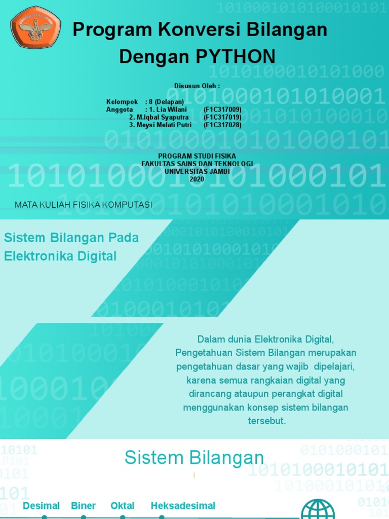 Kelompok 8 Konversi Bilangan Pada Python Pdf