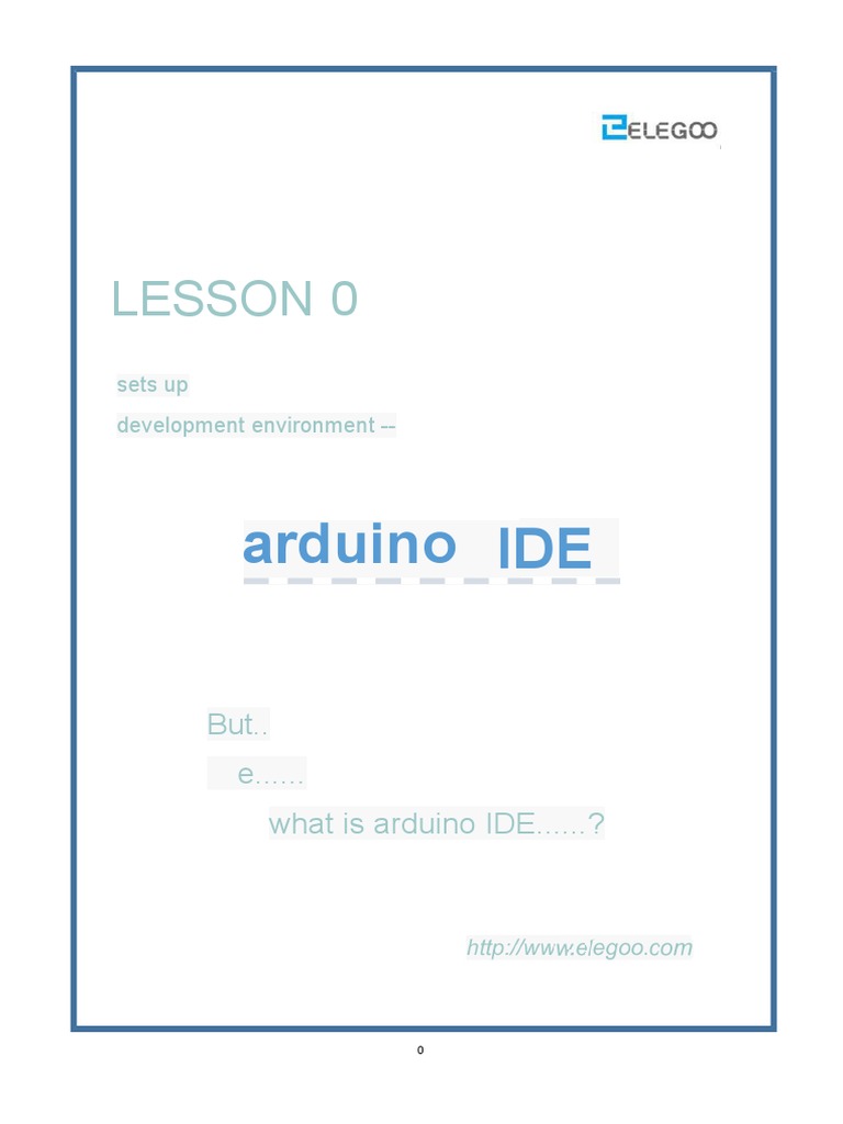For Windows Lesson 0 Setting Up Development Environment | PDF | Arduino | Integrated Development ...