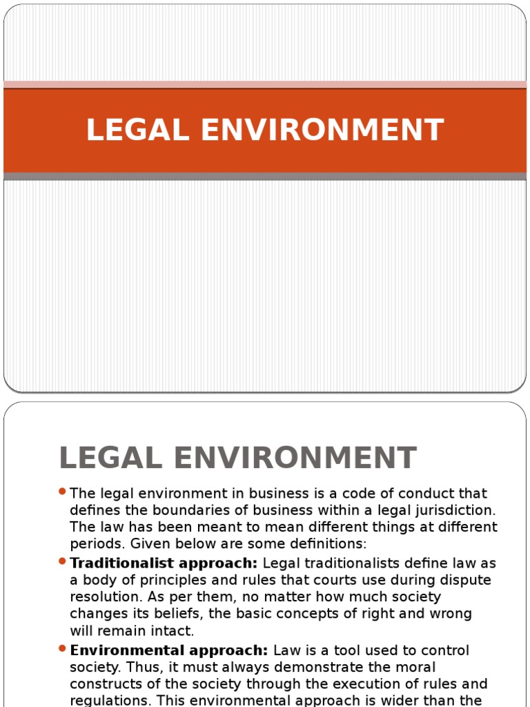 Legal Business Environment and Its Impact On Business | PDF | Sales ...