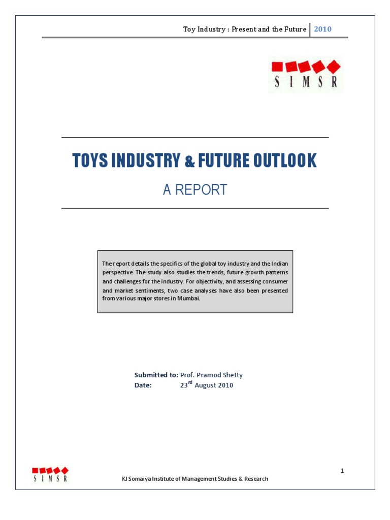 Toy Industry Trends and Future Outlook | PDF | Toys | Augmented Reality