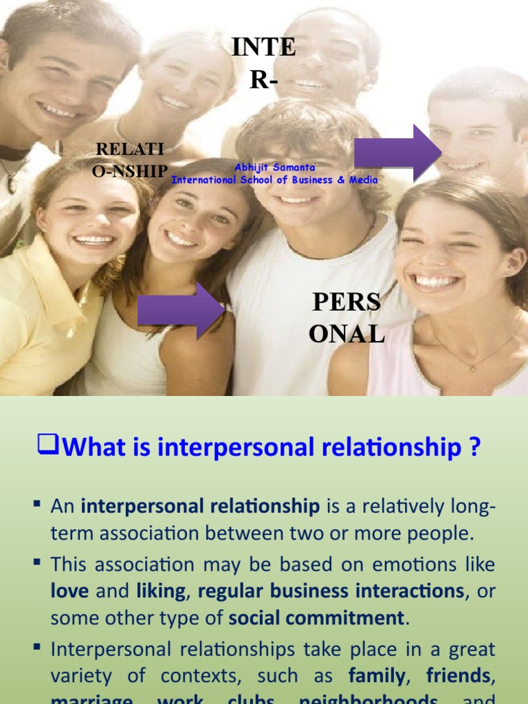 Interpersonal Relationship | PDF | Business | Interpersonal Relationships