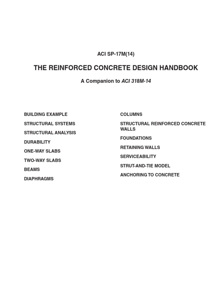 Reinforced Concrete Design Handbook | PDF