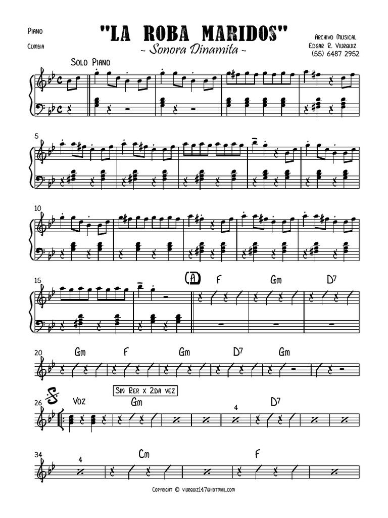 La Roba Maridos - Piano PDF | PDF