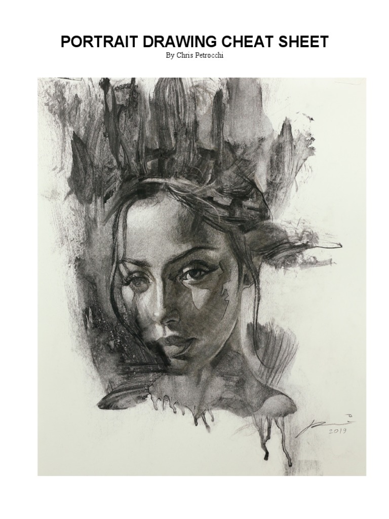Portrait Drawing Cheat Sheet | PDF | Shape | Drawing