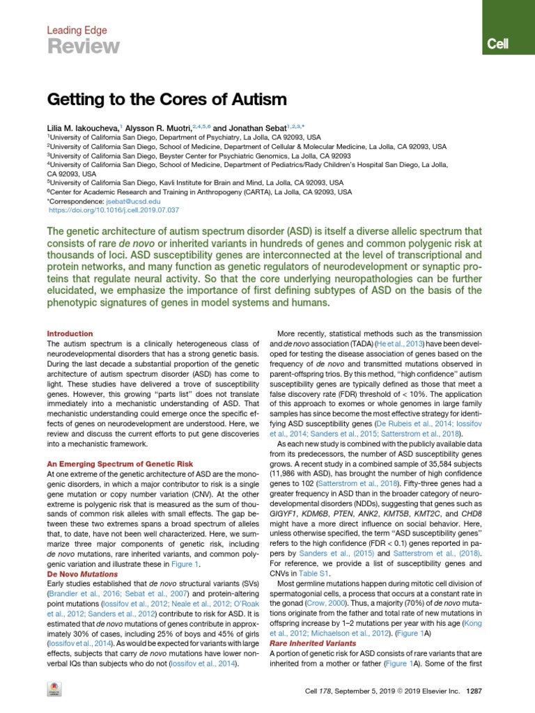 Alisson Muotri Artigo | PDF | Gene | Autism Spectrum