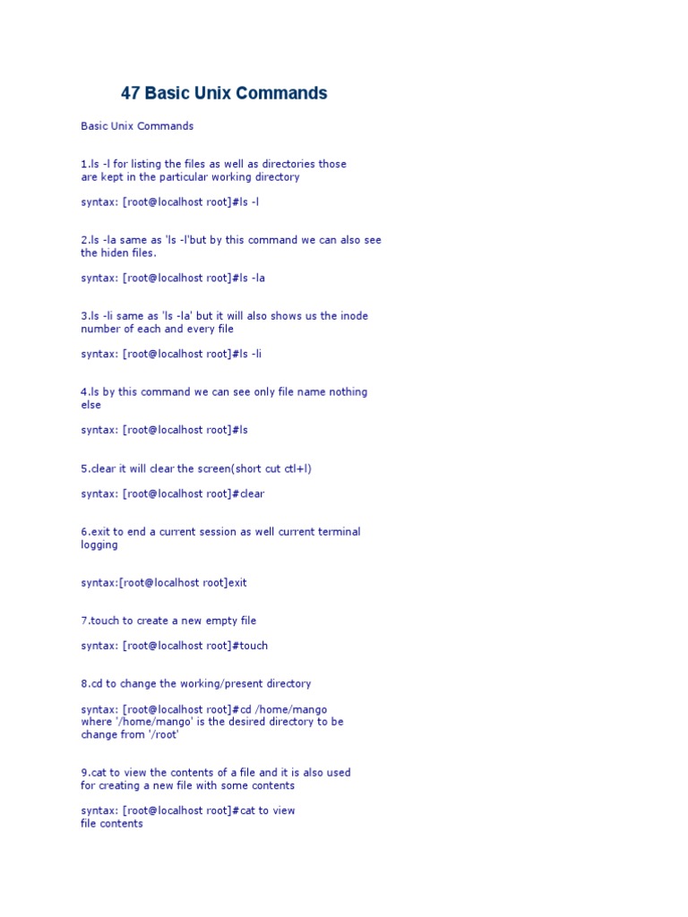 Unix Commands | PDF | Superuser | Software Engineering