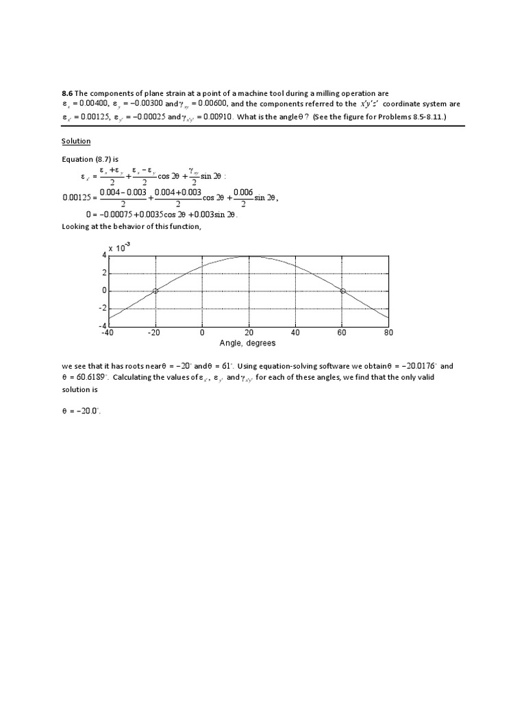 Mechanics of Materials Problem 8-6 | PDF