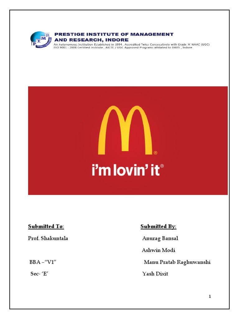 IB Case Study | PDF | Mc Donald's | Fast Food Restaurants