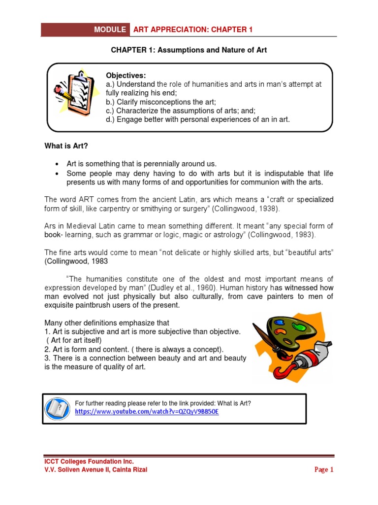 Chapter 1 Assumptions and Nature of Art | PDF | Fine Art | Drawing