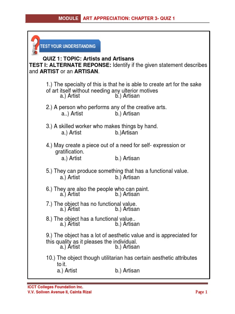 Chapter 3-Quiz 1 | PDF