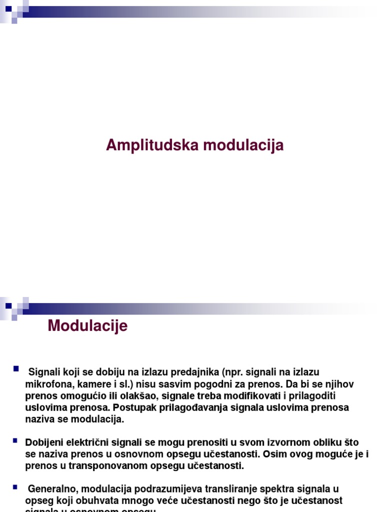 Amplitudska Modulacija | PDF