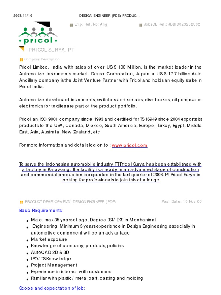 Pricol | PDF | Business