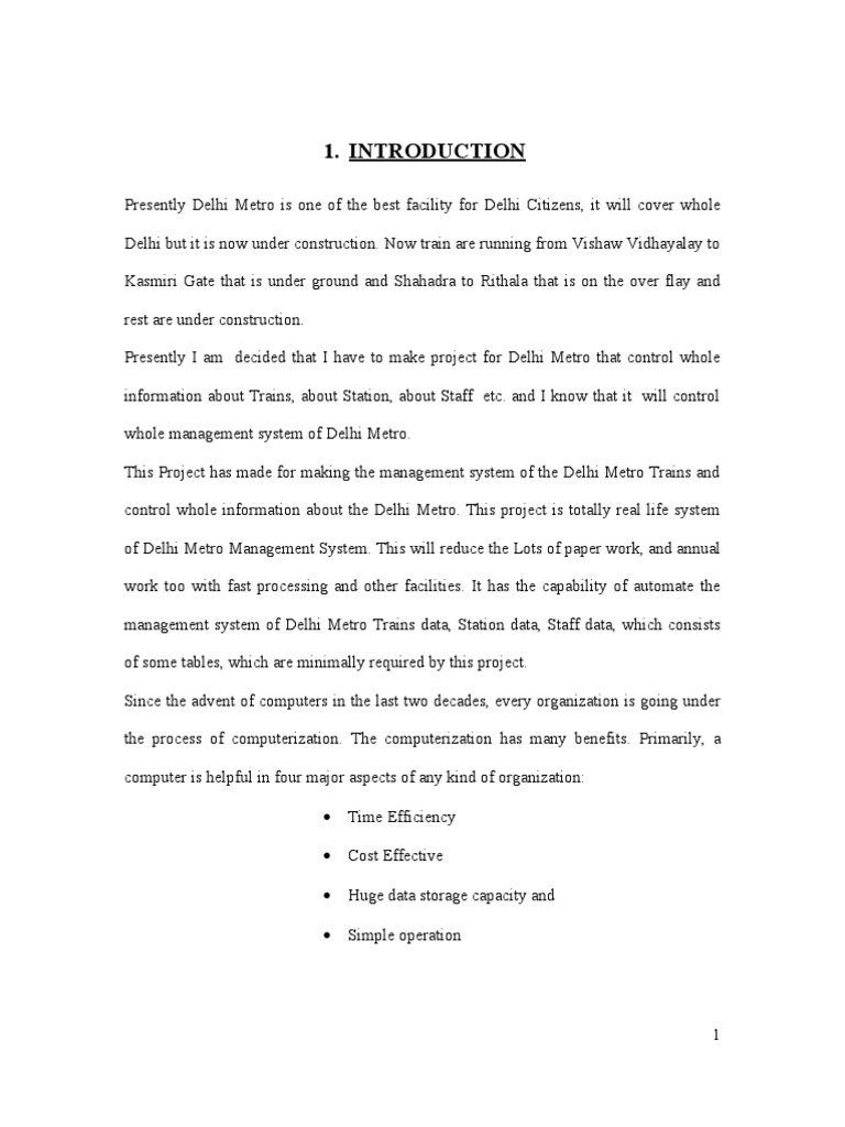 DMRC Project | PDF | Feasibility Study | Computer Program