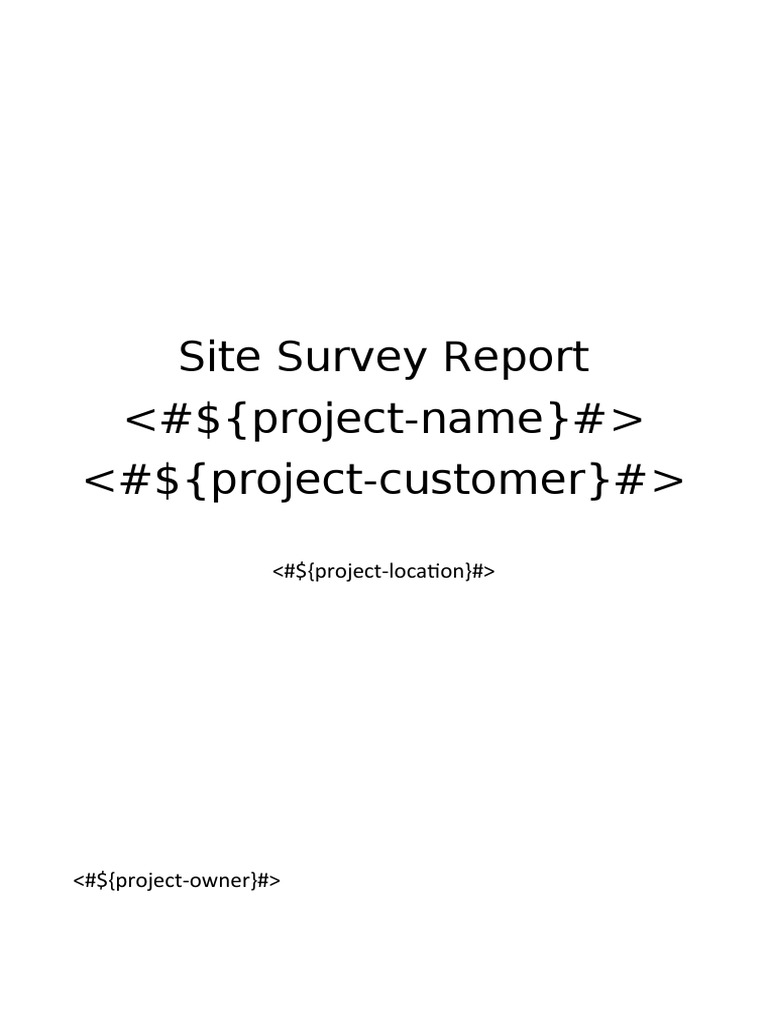 Example Site Survey Project Report Template | PDF | Wireless Access ...
