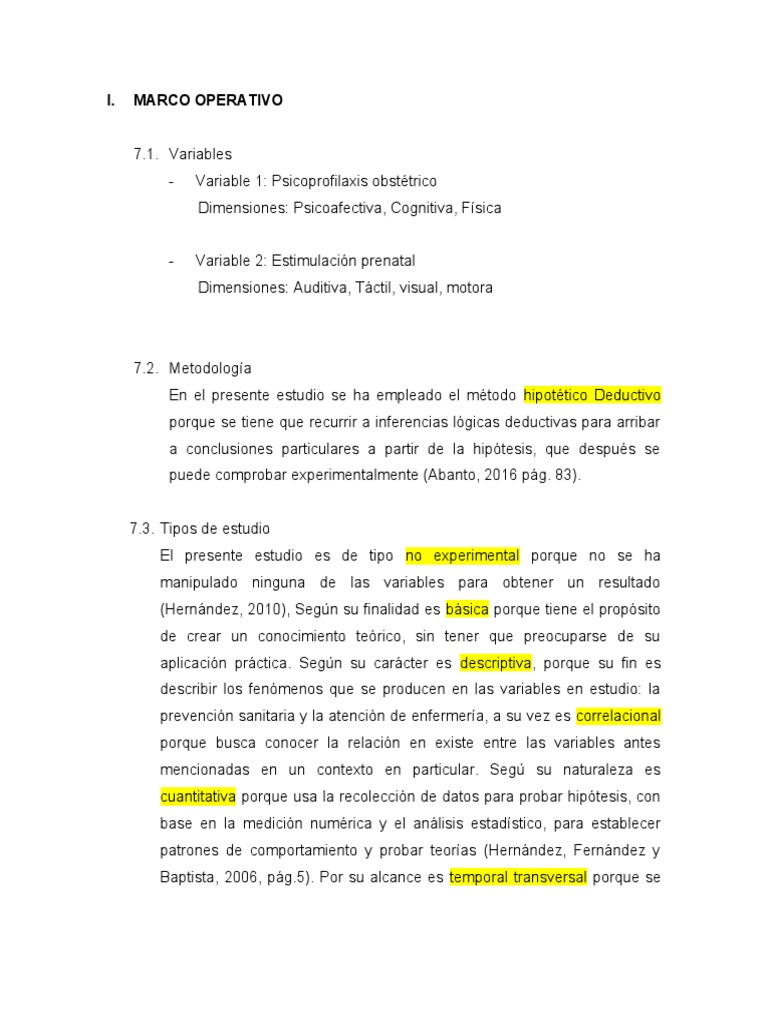 Marco Operativo | PDF | Estadísticas | Teoría