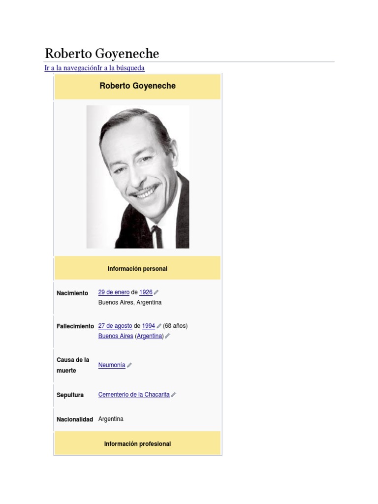 Roberto Goyeneche | PDF | Musica Tango | Musica Latinoamericana