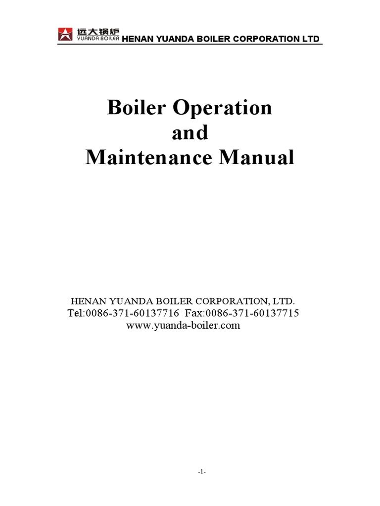 OPERATING MANUAL Biomass Boiler | PDF | Boiler | Furnace