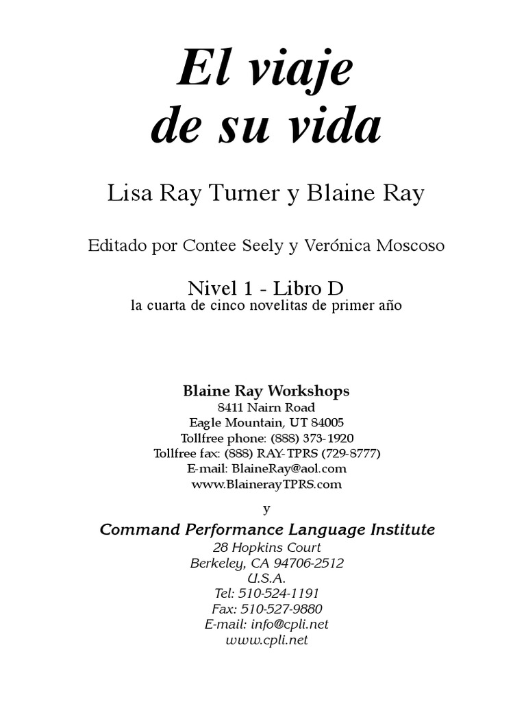 El Viaje de Su Vida PDF | PDF