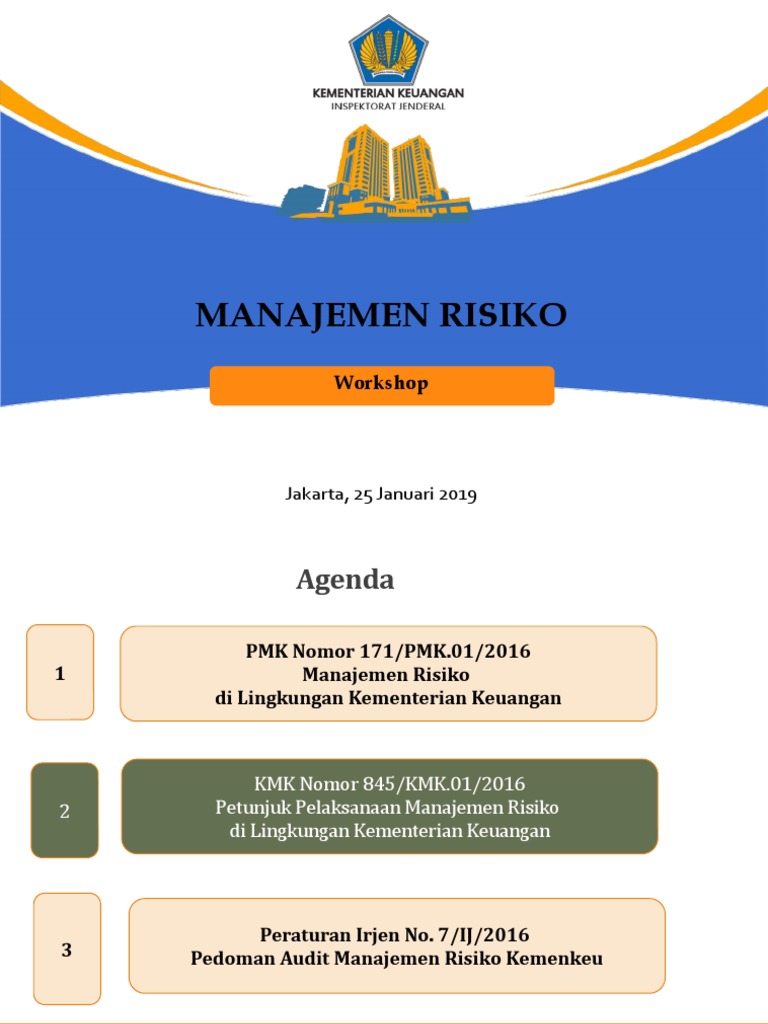 Workshop Manajemen Risiko - PMK 171 Dan KMK 845 | PDF