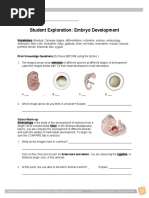 Comparative Embryology Activity | PDF | Hypothesis | Embryo