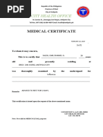 Med Cert Template | PDF
