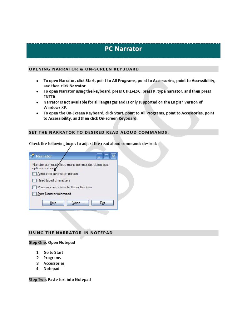 PC Narrator | PDF