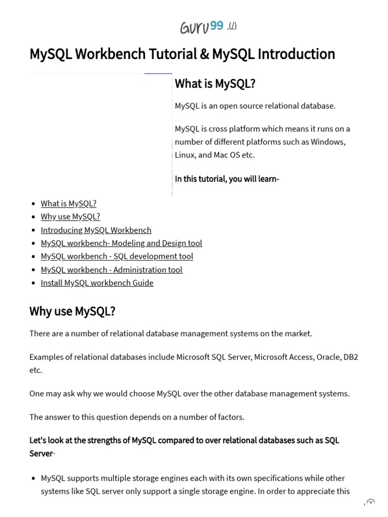 MySQL Workbench Tutorial - Presentation PDF | PDF | My Sql | Sql
