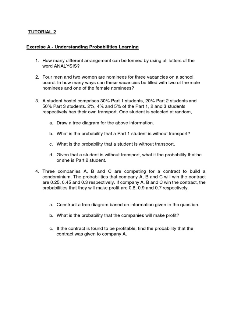 TUTORIAL 2 - Individual | PDF | Mean | Normal Distribution