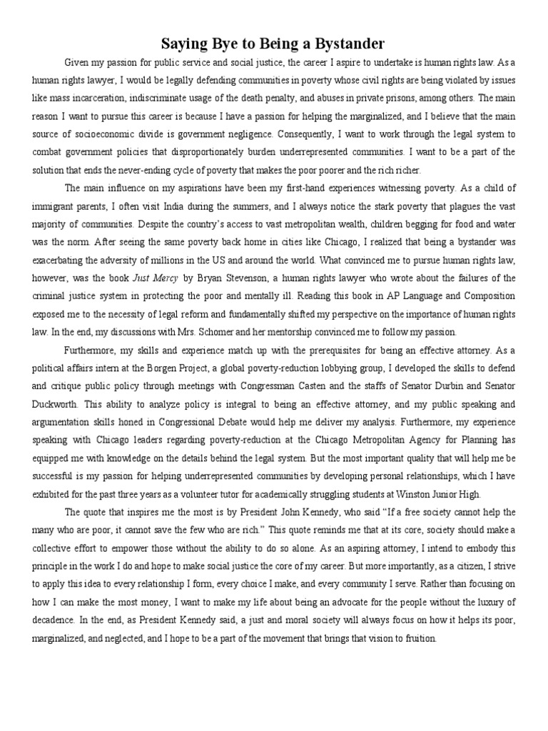 Why Statement Essay-3 | PDF | Poverty | Poverty & Homelessness