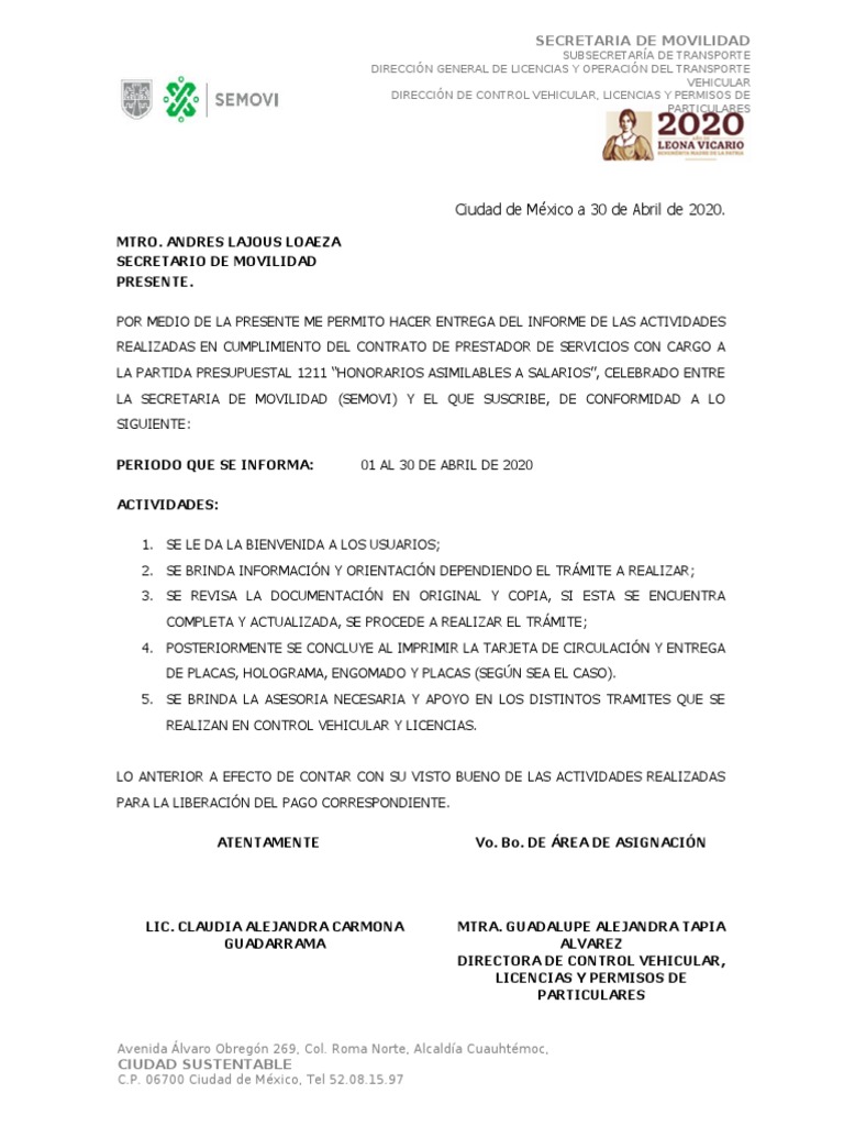 Reporte Mensual CLAU | PDF