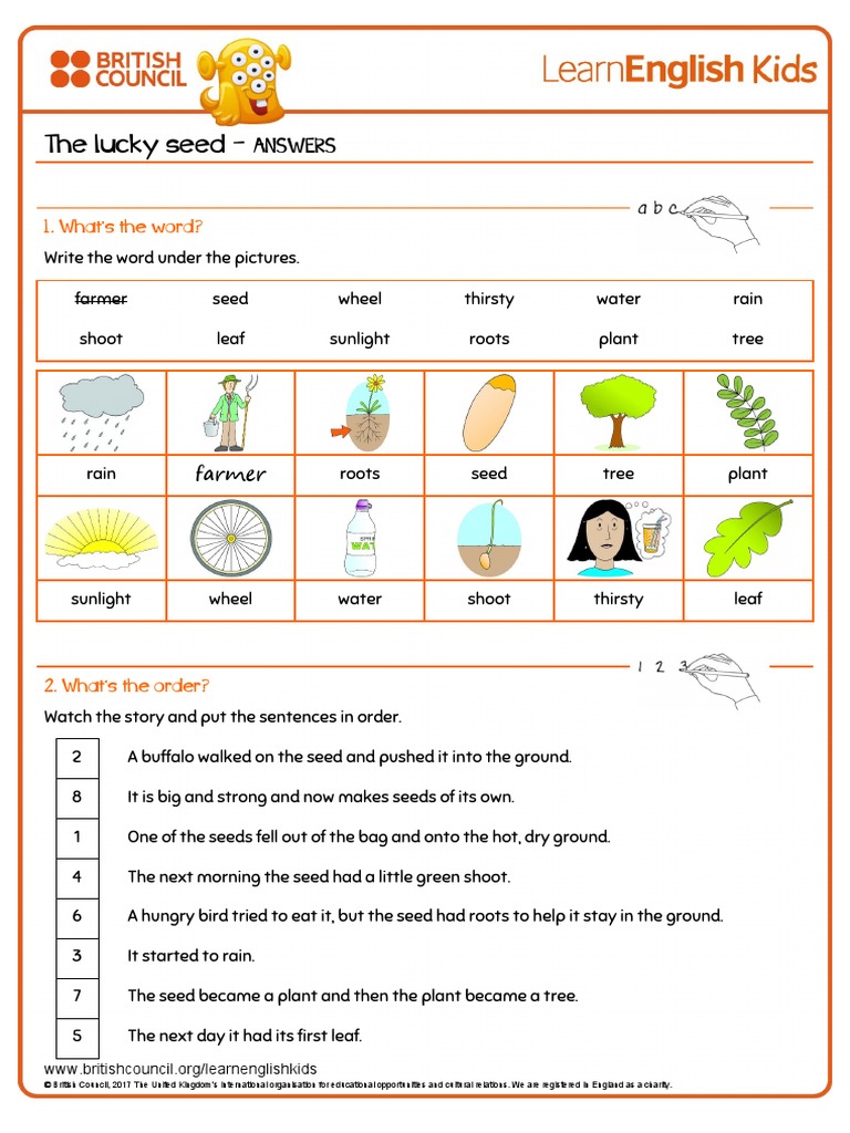 Short Stories The Lucky Seed Answers | PDF | Trees | Plants