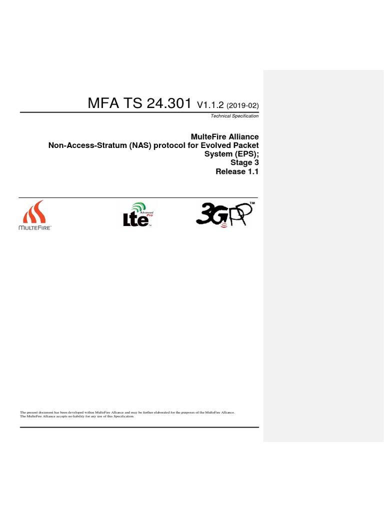 Mfa-Ts-24 301-v1 1 2 PDF | PDF | Communications Protocols | Information ...