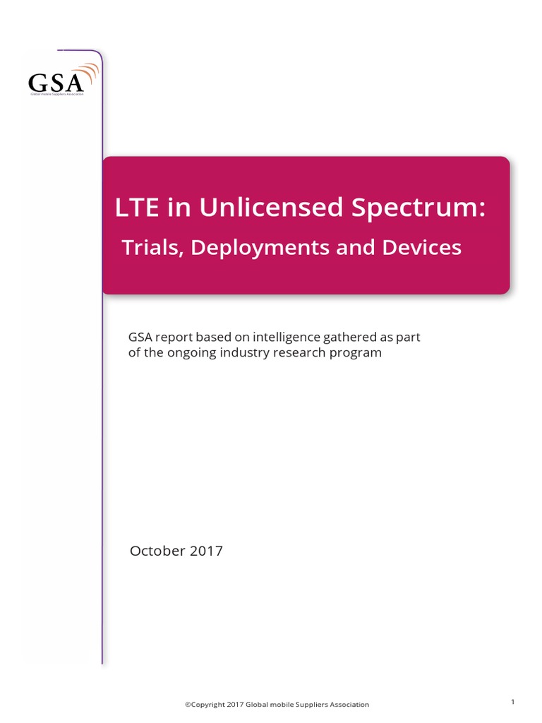 LTE in Unlicensed Spectrum Oct 2017 PDF | Download Free PDF | Telecommunications Engineering ...