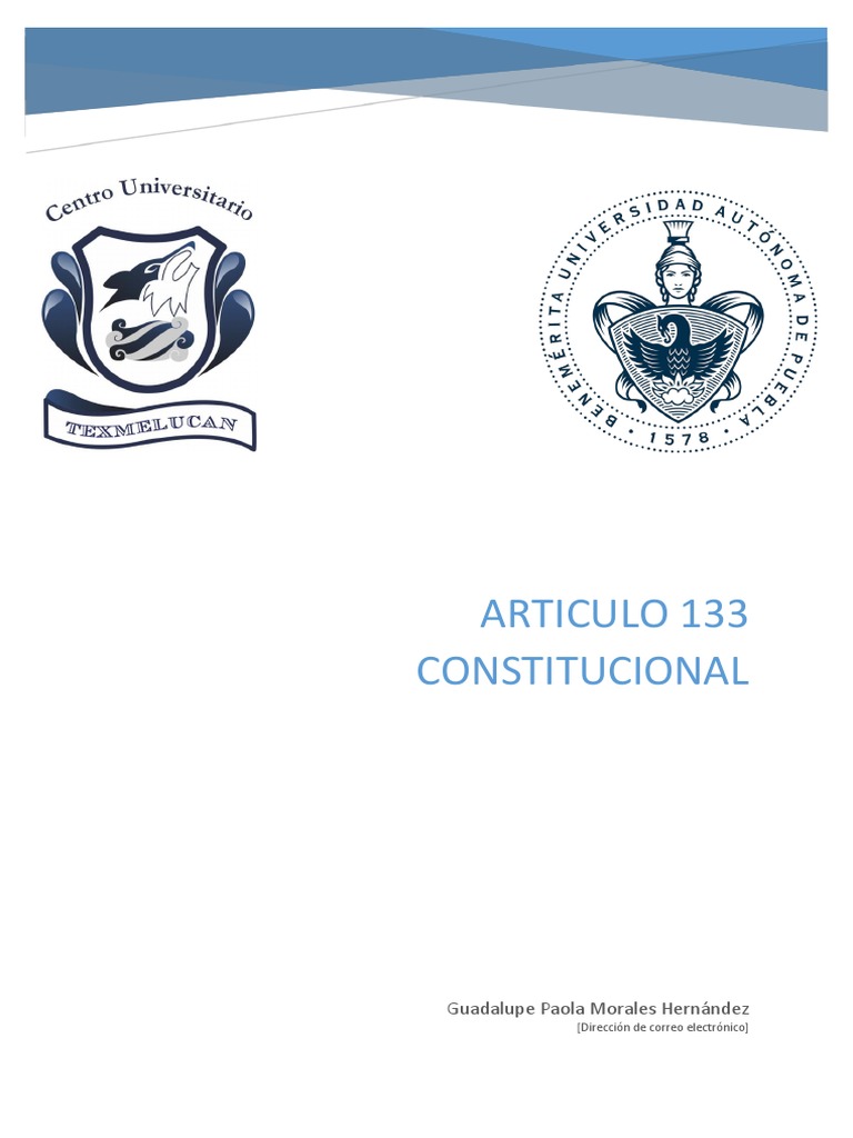 Artículo 133 Constitucional | PDF | Constitución | Federación