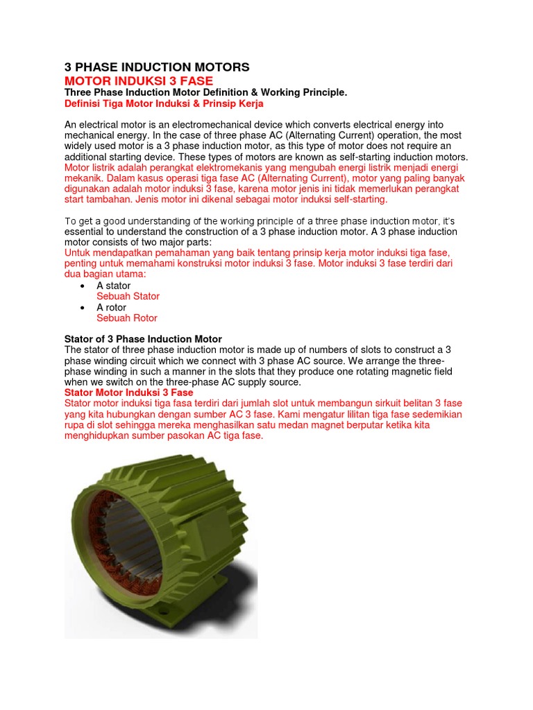 3 Phase Induction Motors PDF | PDF | Electric Motor | Electromagnetic ...