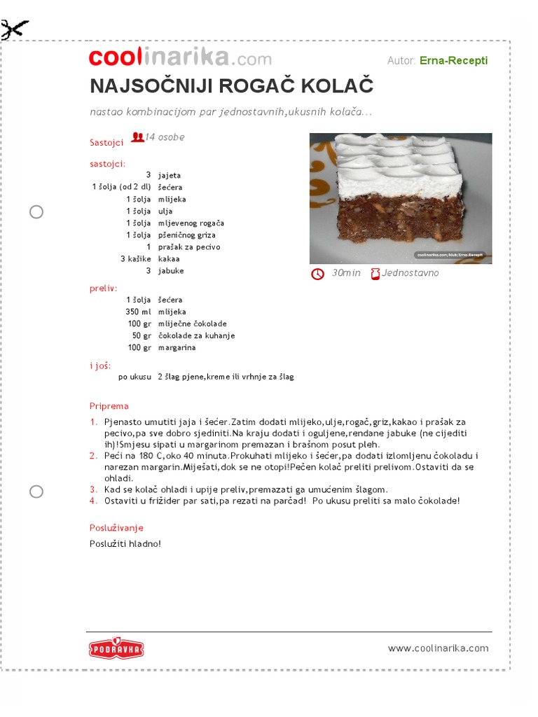Najsocniji Rogac Kolac | PDF