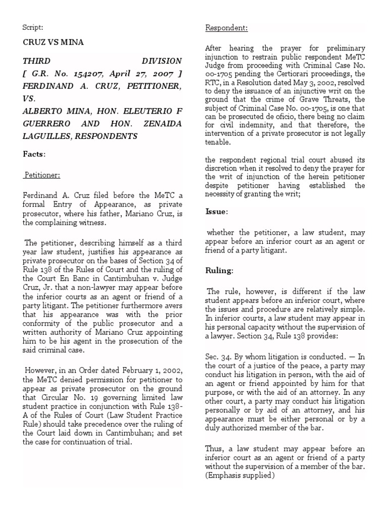 Script | PDF | Lawyer | Prosecutor