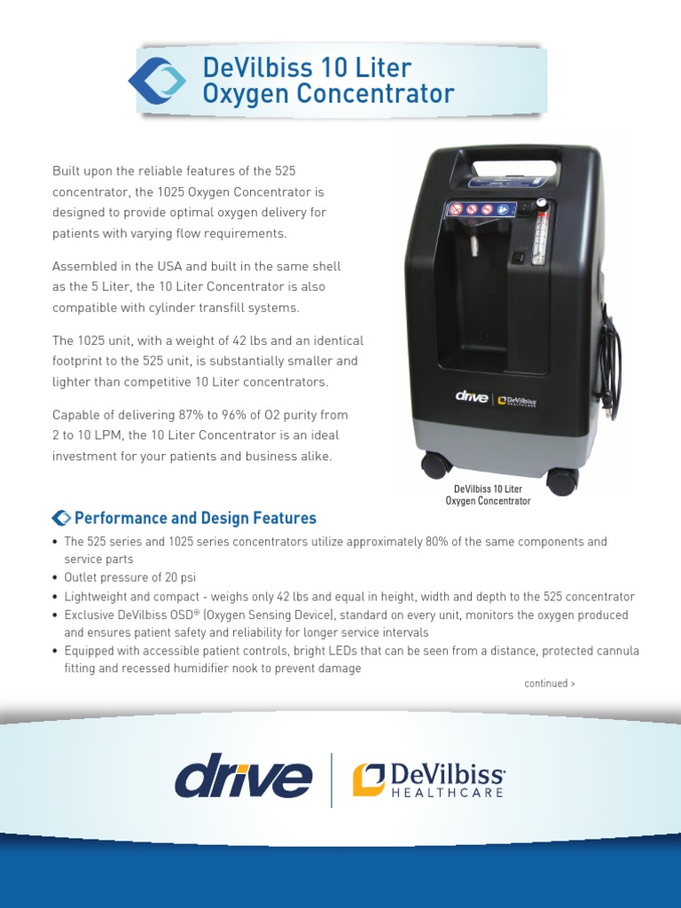 Devilbiss 10 Liter Oxygen Concentrator: Performance and Design Features ...